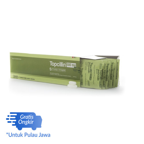 Topcillin 500 mg 10 Kaplet - Manfaat, Kandungan, Dosis, dan Efek Samping