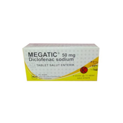 Megatic 50 mg 10 Tablet - Manfaat, Kandungan, Dosis, dan Efek Samping
