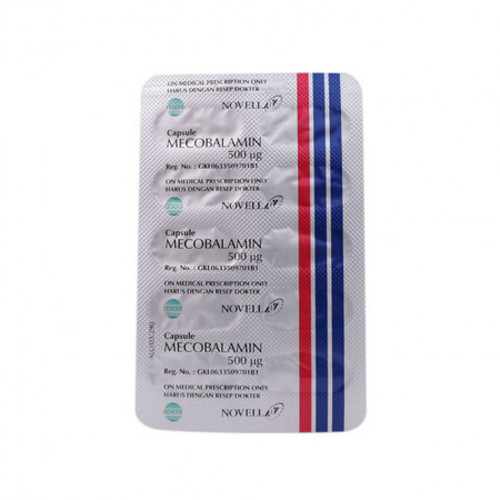Mecobalamin 500 mcg 10 Kapsul Novell - Manfaat, Kandungan, Dosis, dan ...