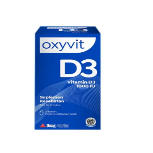 Oxyvit Vitamin D3 1000 IU 60 Kapsul - Manfaat, Kandungan, Dosis, dan Efek Samping