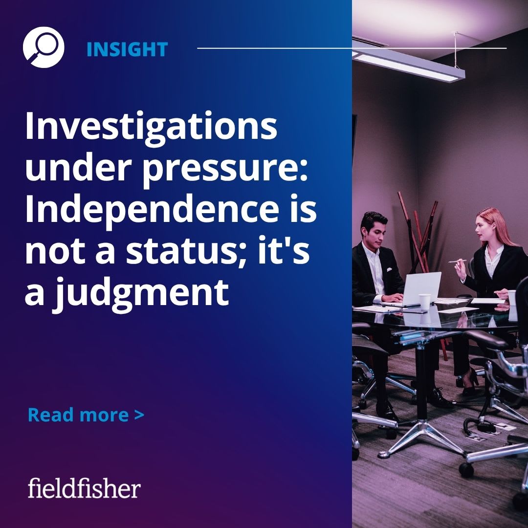 Investigations under pressure: Independence is not a status; it's a ...