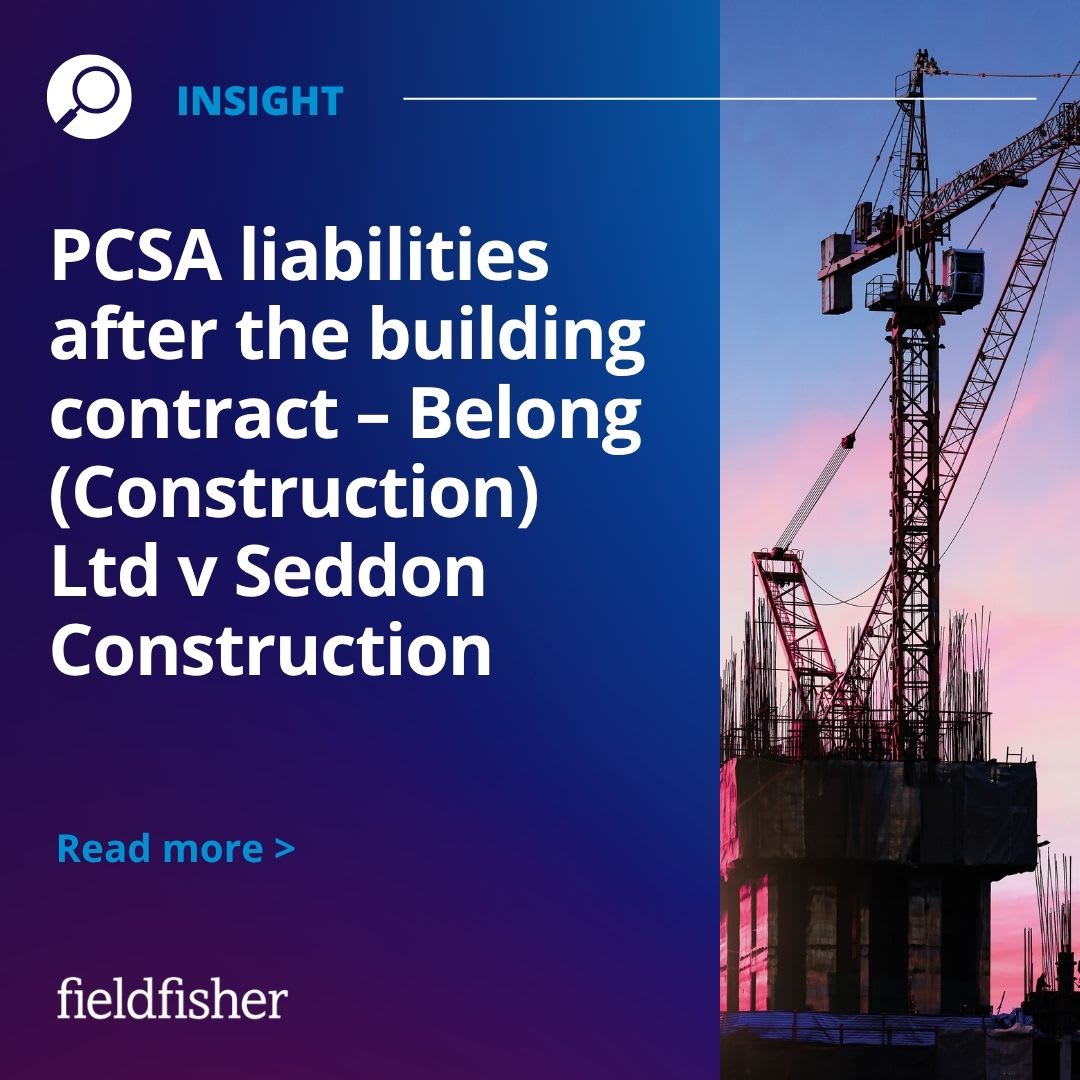 PCSA liabilities after the building contract - Belong (Construction ...