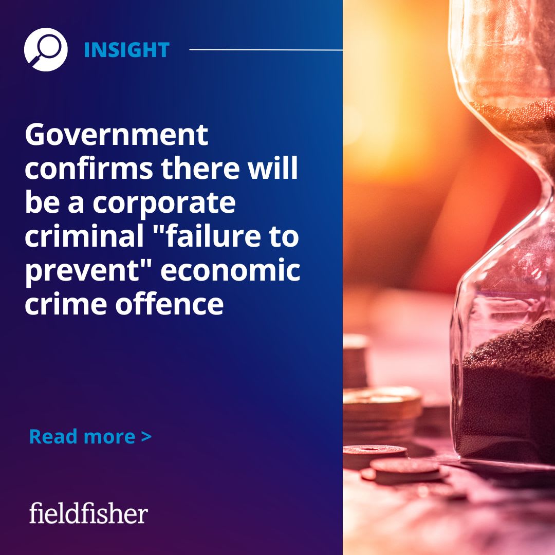 Government confirms there will be a corporate criminal "failure to ...