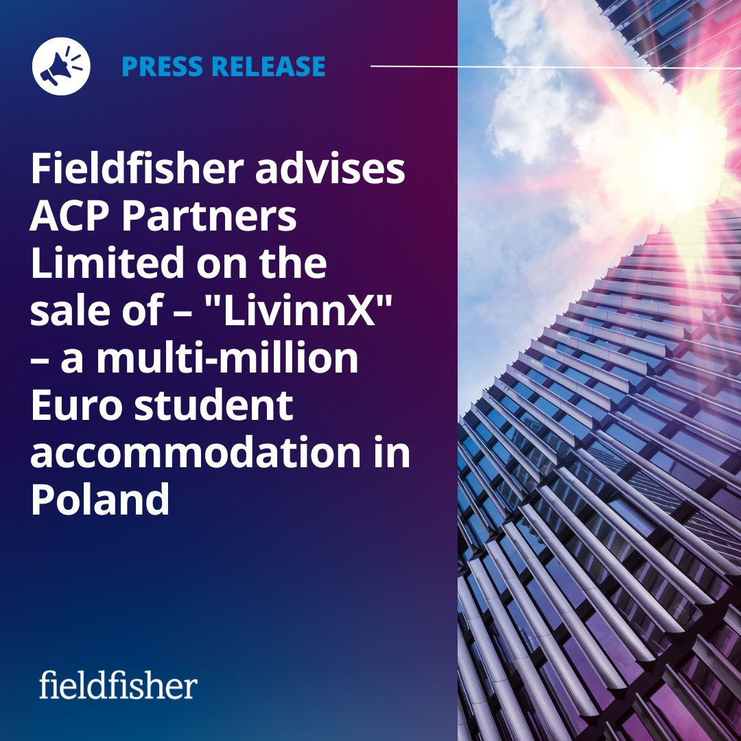 Fieldfisher advises ACP Partners Limited on the sale of – "LivinnX" – a ...