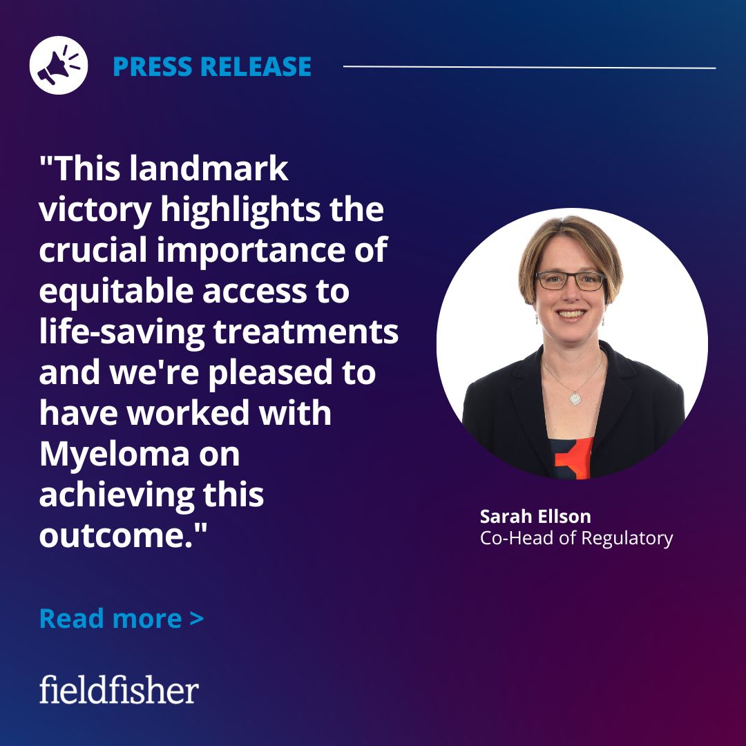 Fieldfisher advises Myeloma UK on landmark victory for patients denied ...