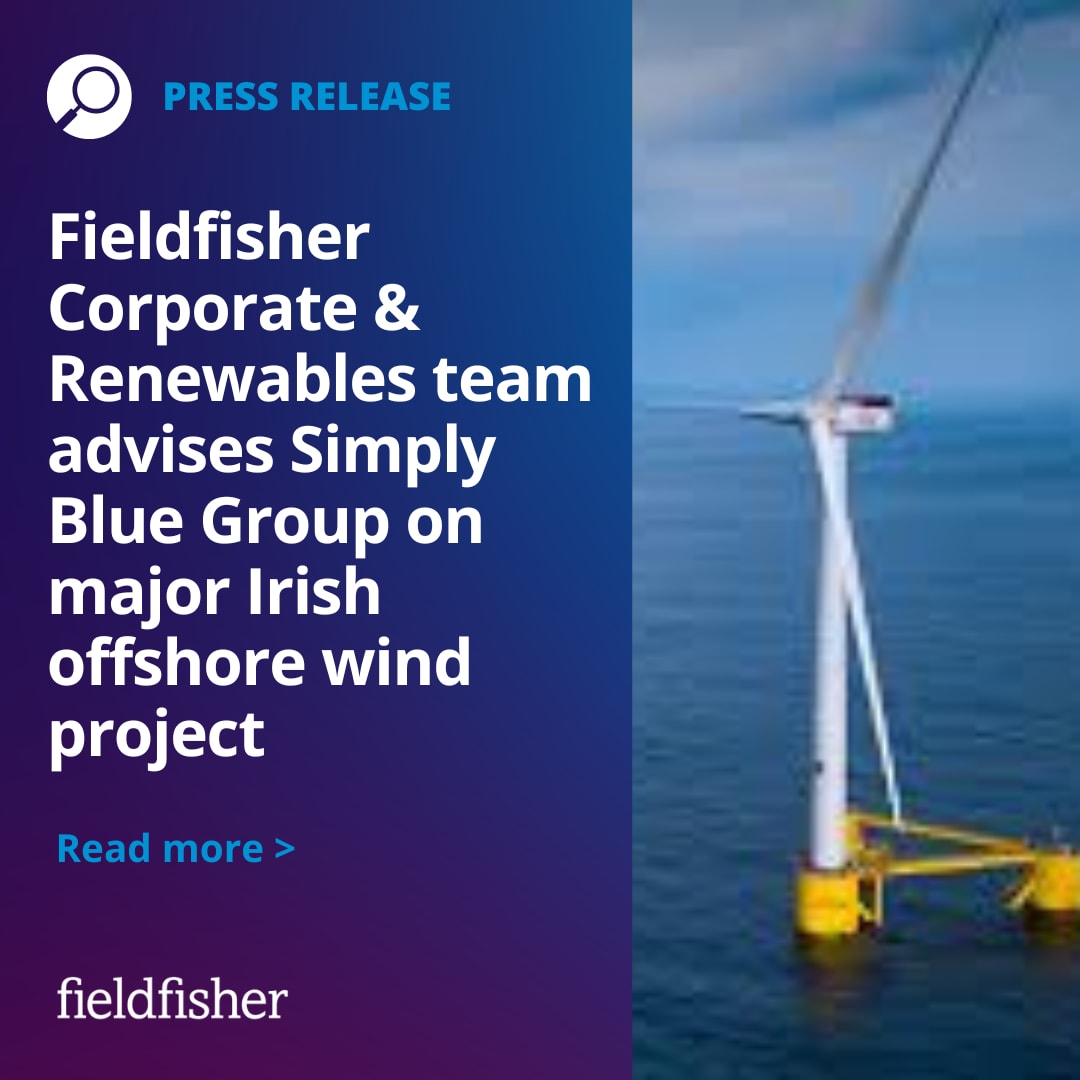 Fieldfisher Corporate & Renewables team advises Simply Blue Group on ...
