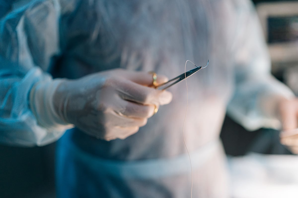 Woman seriously injured by careless surgical stitch