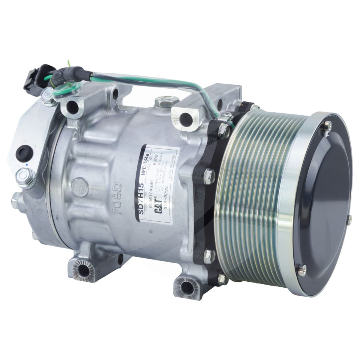 COMPRESSOR, CATERPILLAR, SANDEN, SD7H15 6095, 24V, 12PV, 126MM, REAR ...