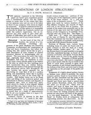Foundations of London Structures - The Institution of Structural Engineers