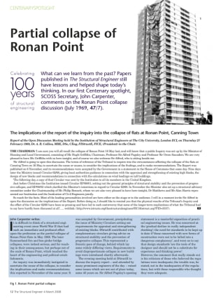Centenary spotlight on Ronan Point collapse - The Institution of ...