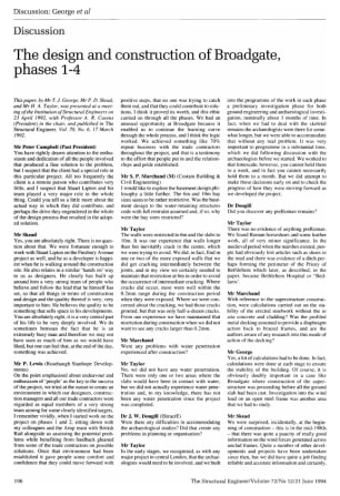 Discussion on The Design and Construction of Broadgate, Phases 1-4 by ...