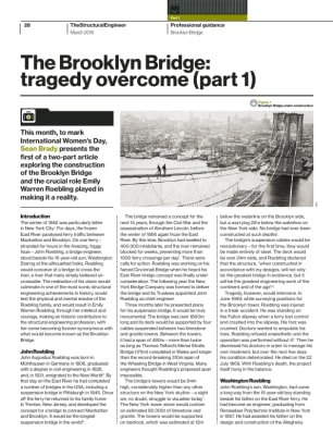 The Brooklyn Bridge: tragedy overcome (part 1) - The Institution of ...
