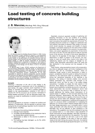 Load Testing of Concrete Building Structures - The Institution of ...