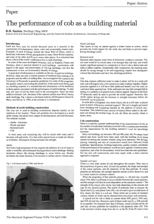 The Performance of Cob as a Building Material - The Institution of ...