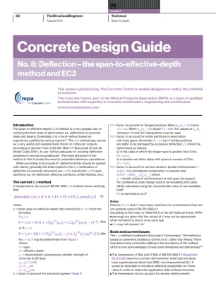 Concrete Design Guide. No. 8: Deflection – the span-to-effective-depth method and EC2 - The ...