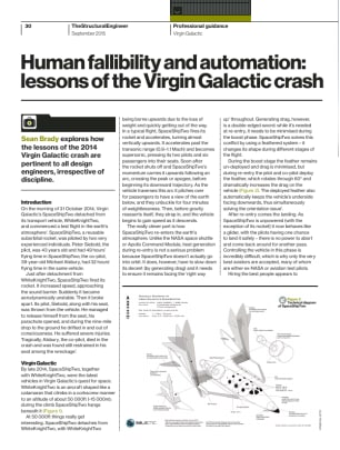 Human fallibility and automation: lessons of the Virgin Galactic crash ...