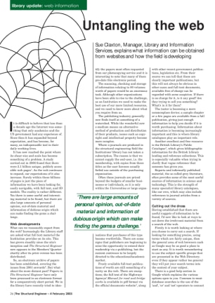 Untangling the web - The Institution of Structural Engineers