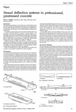 Strand Deflection Systems in Pretensioned, Prestressed Concrete - The ...