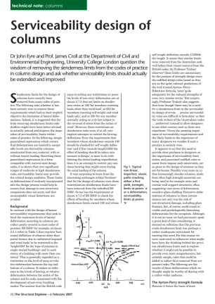 Technical note: Serviceability design of columns - The Institution of ...