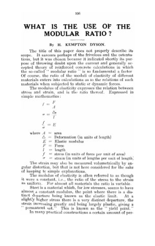 What is the use of the modular ratio? - The Institution of Structural ...