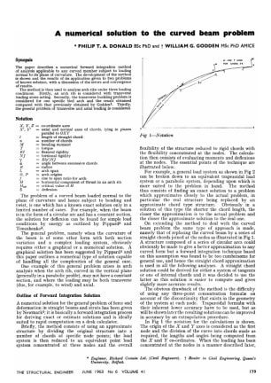 A numerical solution to the curved beam problem - The Institution of ...