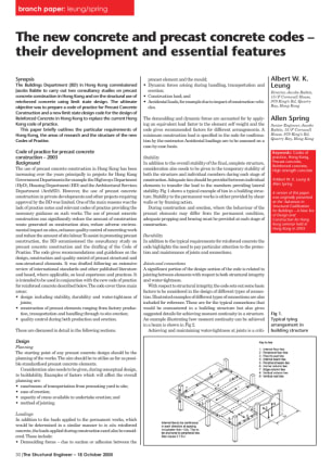 The New concrete and precast concrete codes: their development and ...