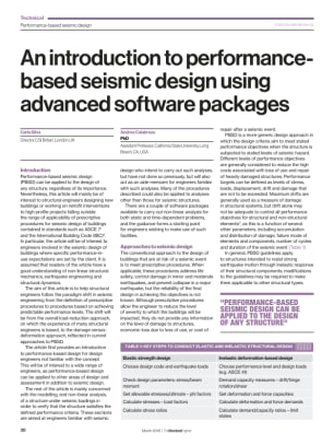 An introduction to performance-based seismic design using advanced software packages - The ...