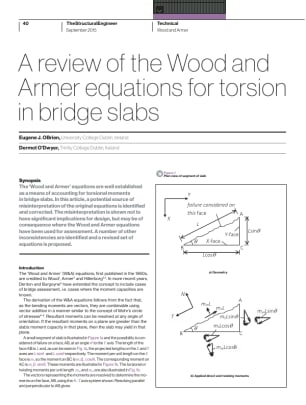 A review of the Wood and Armer equations for torsion in bridge slabs ...