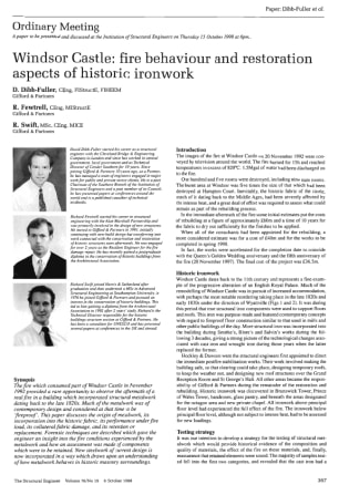 Windsor Castle: Fire Behaviour and Restoration Aspects of Historic ...