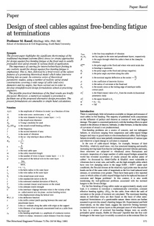 Design of Steel Cables Against Free-Bending Fatigue at Terminations ...