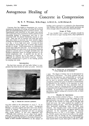 Autogenous Healing of Concrete in Compression - The Institution of ...