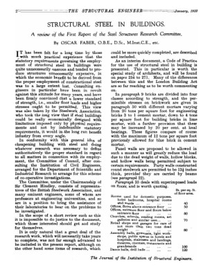 Structural Steel in Buildings: a Review of the First Report of the ...