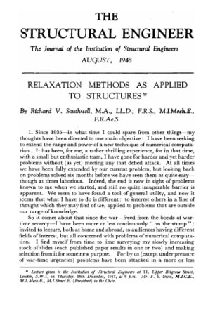 Relaxation Methods as Applied to Structures - The Institution of ...