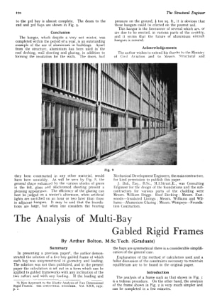 The Analysis of Multi-Bay Gabled Rigid Frames - The Institution of ...