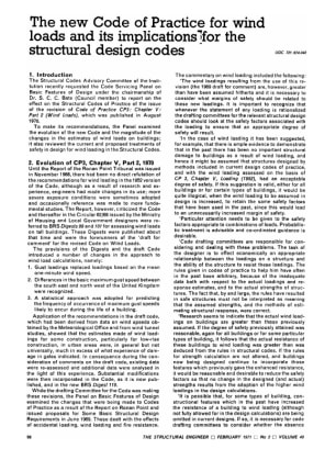The New Code of Practice for Wind Loads and its Implications for the ...