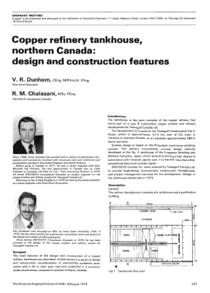 Copper Refinery Tankhouse, Northern Canada: Design and Construction ...