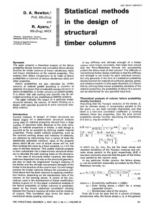 Statistical Methods in the Design of Structural Timber Columns - The ...