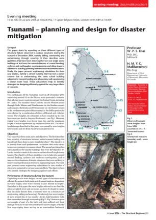 Tsunami - planning and design for disaster mitigation - The Institution ...