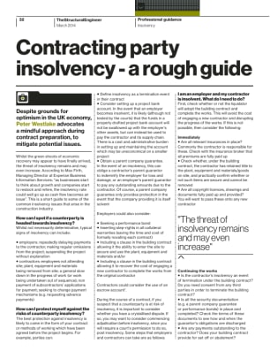 Contracting party insolvency – a rough guide - The Institution of ...