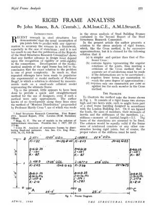Rigid Frame Analysis - The Institution of Structural Engineers