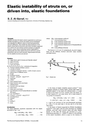 Elastic Instability of Struts on, or Driven into, Elastic Foundations ...