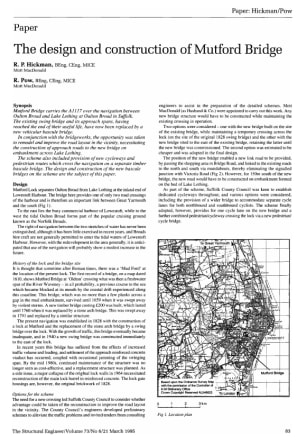 The Design and Construction of Mutford Bridge - The Institution of ...