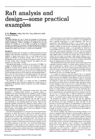 Raft Analysis and Design - Some Practical Examples - The Institution of ...