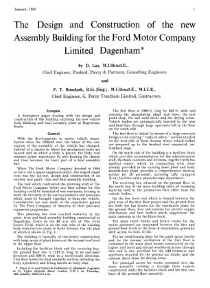 The Design and Construction of the new Assembly Building for the Ford ...