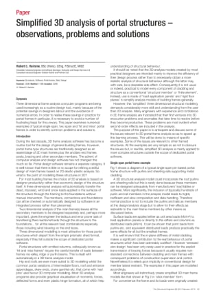 Simplified 3D analysis of portal structures - observations, problems ...