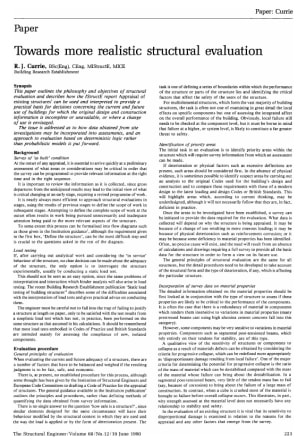 Towards more Realistic Structural Evaluation - The Institution of ...