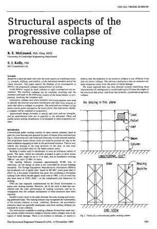 Structural Aspects of the Progressive Collapse of Warehouse Racking ...