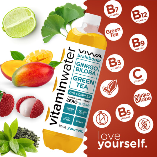 George Katsafados Ltd - VIWA VIT.WATER BRAINBOOST MANGO/LIME&LYCHEE, 600ml