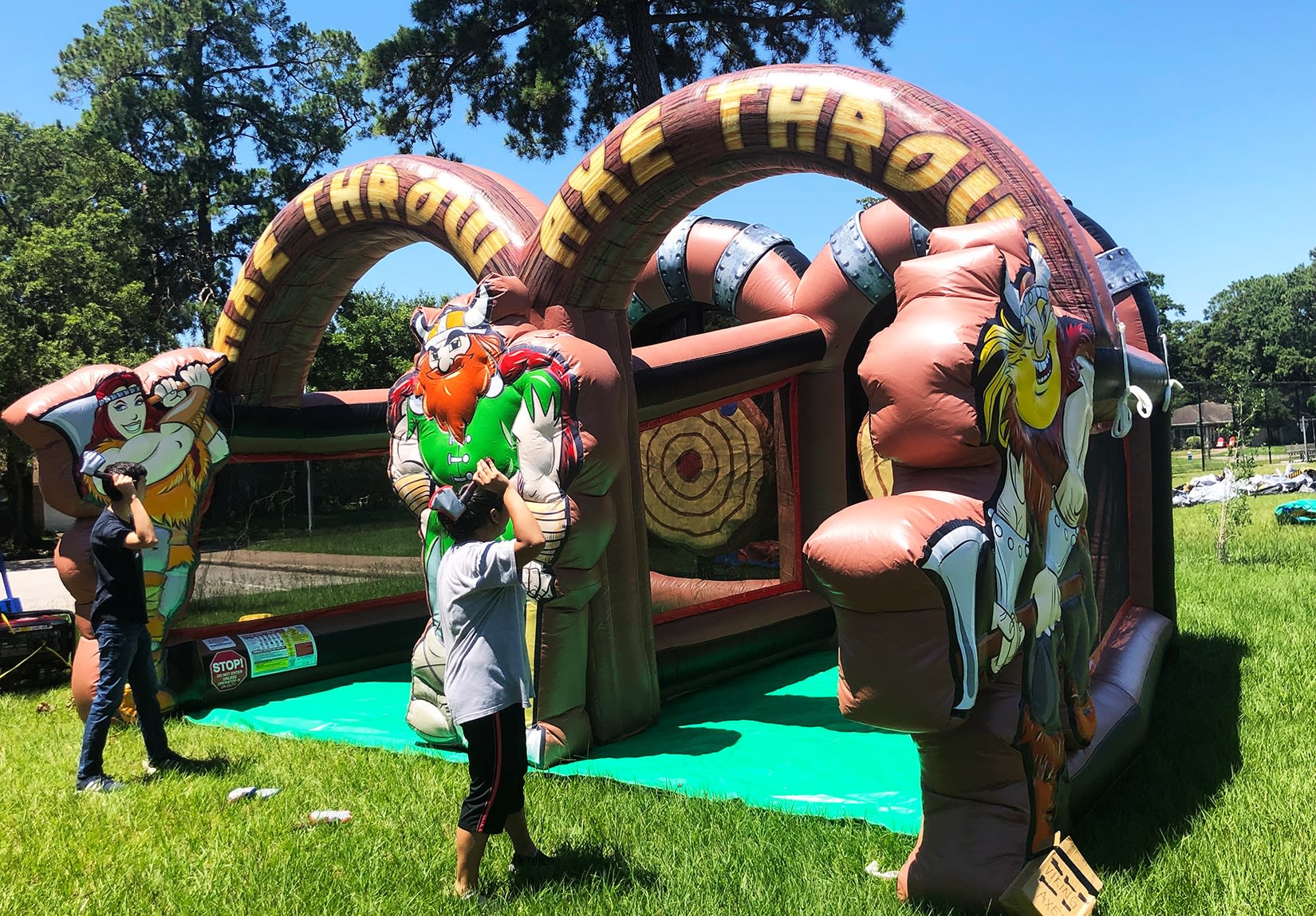 Houston Viking Axe Throw Parties Delivered | Sky High Party Rentals
